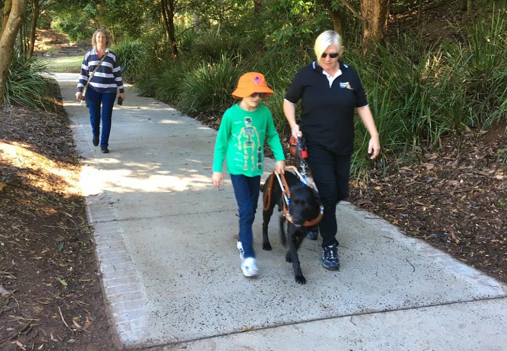 Young people with low vision or blindness ‘test drive’ walking with a ...